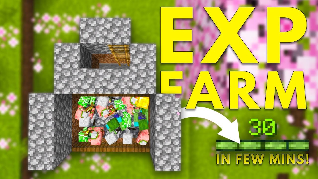 EASIEST EXP Farm For Minecraft Bedrock 1.20.12 || PE, PS4, Xbox, Switch ...
