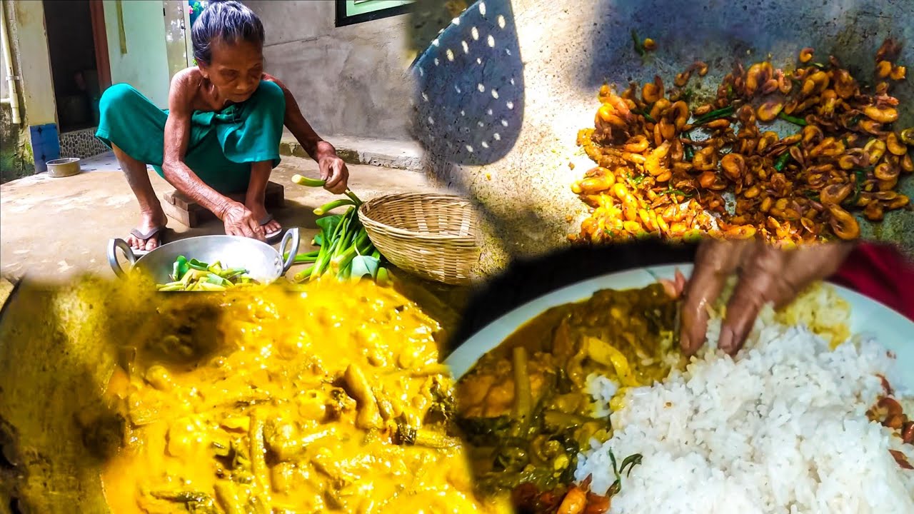 Prawn fry & fish curry 😋 / Bodo food nr - YouTube