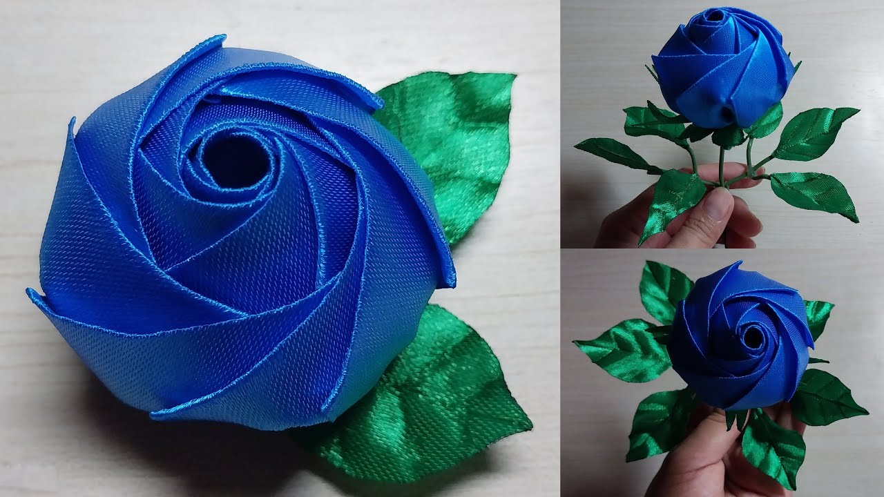Instructions for making roses with ribbon | How to make flowers with ...
