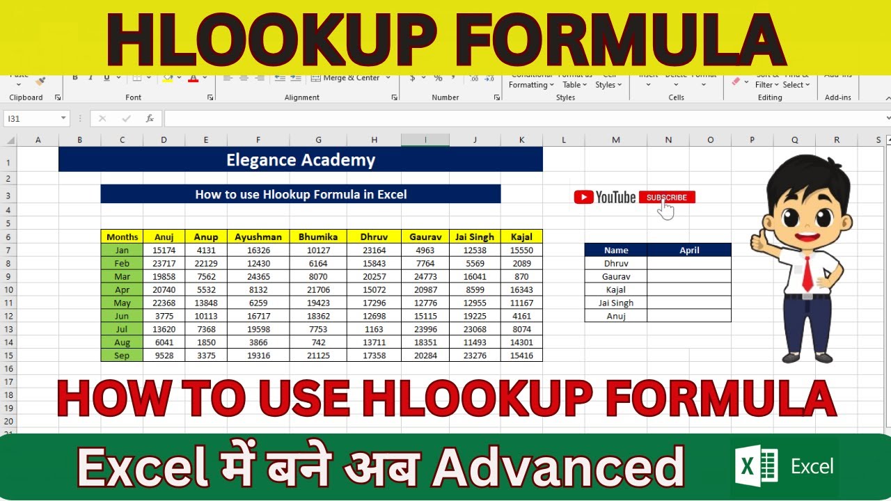 Hlookup Formula in excel | HLooup Function #excel #msexcel #hlookup ...