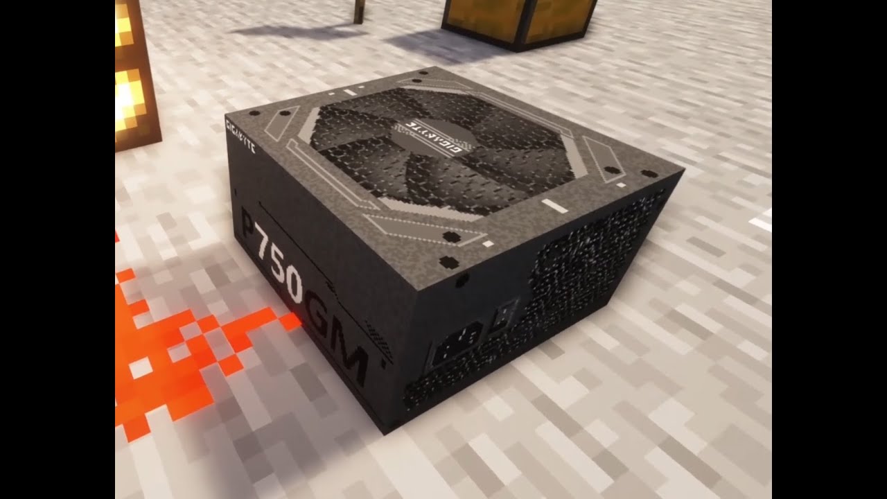 Gigabyte exploding PSU Minecraft mod - YouTube