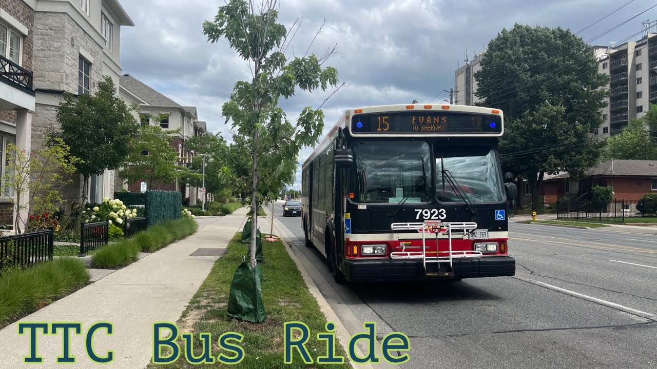 Toronto TTC 15 Evans Bus Ride - Full Route Eastbound 7/13/2023 - YouTube