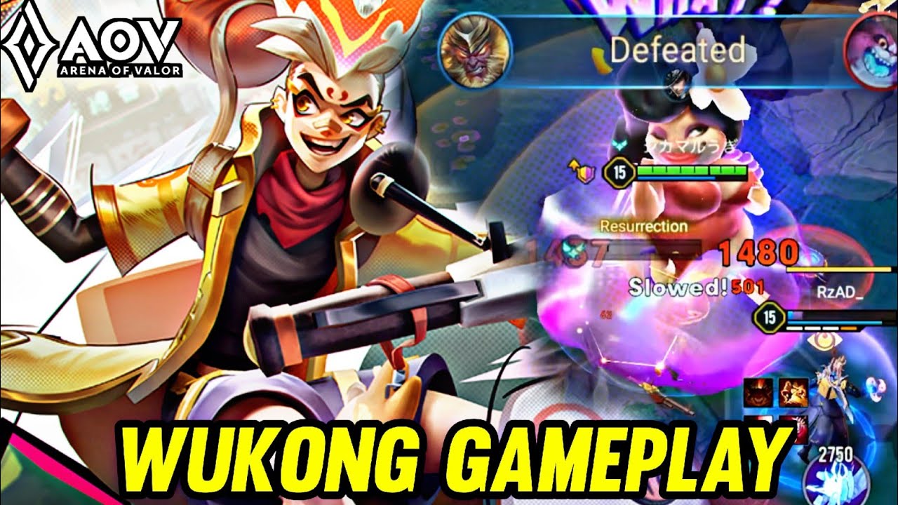 AOV : WUKONG GAMEPLAY | IN JUNGLE - ARENA OF VALOR LIÊNQUÂNMOBILE ROV ...