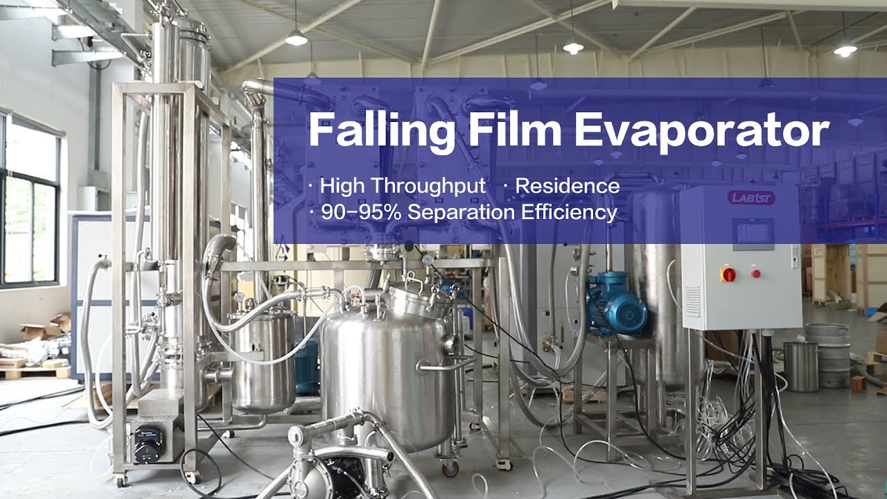 Lab1st Falling Film Evaporator—High Throughput. 90-95% Separation ...