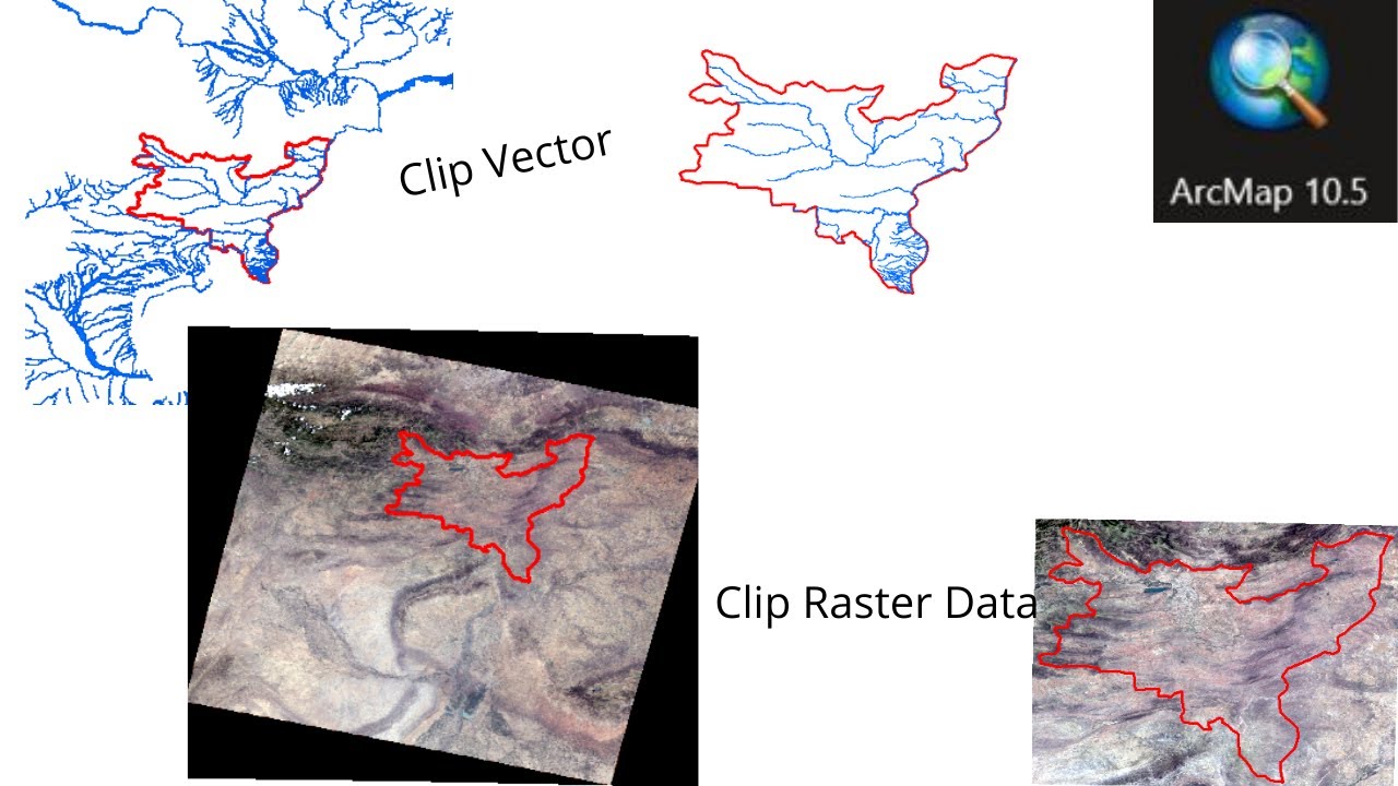 How to Use Clip Tool For Raster Data And Vector Data in GIS - YouTube