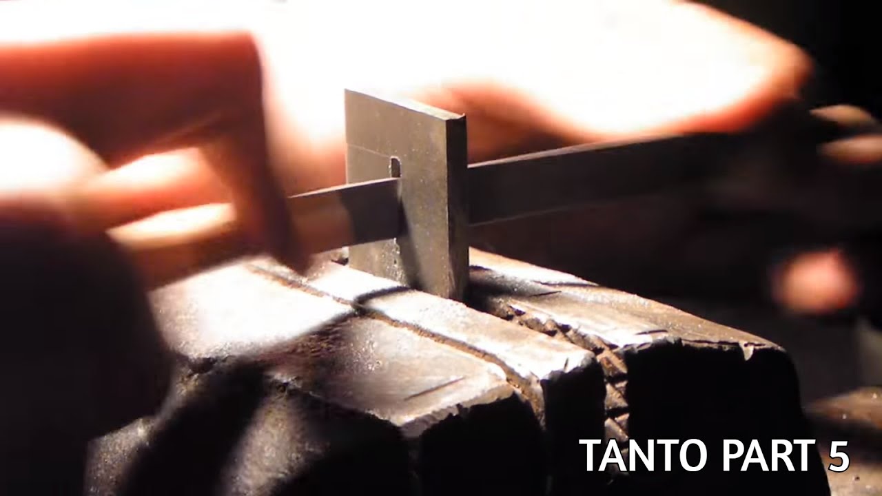 Knifemaking - Making a Tanto Part 5 - Habaki and Tsuba - YouTube