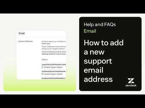 How to add a new support email address