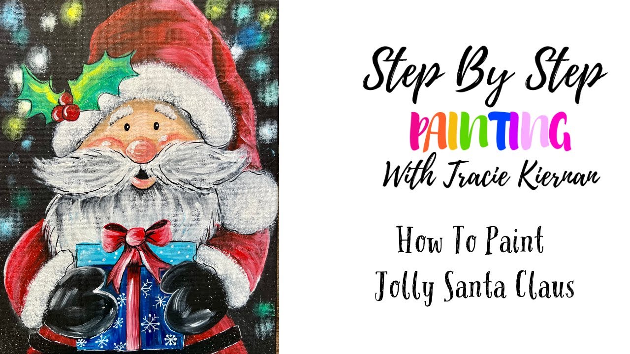 How To Paint "Jolly Santa Claus" - Acrylic Painting Tutorial - YouTube