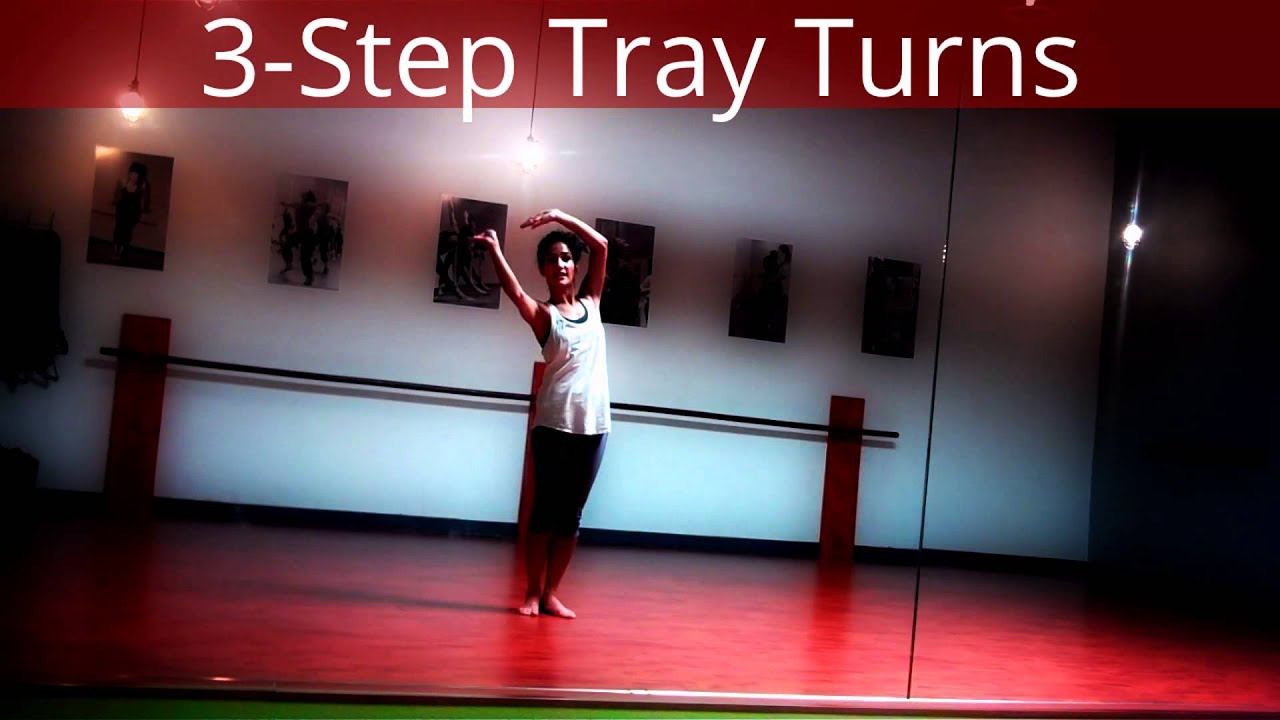AMNA Dance - Technique Video - Bollywood 3-Step Tray Turns - YouTube