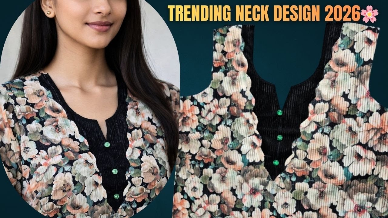 Latest Neck Design 2026 😍 | Kurti फ्रंट नेक Cutting & Stitching | Reet ...