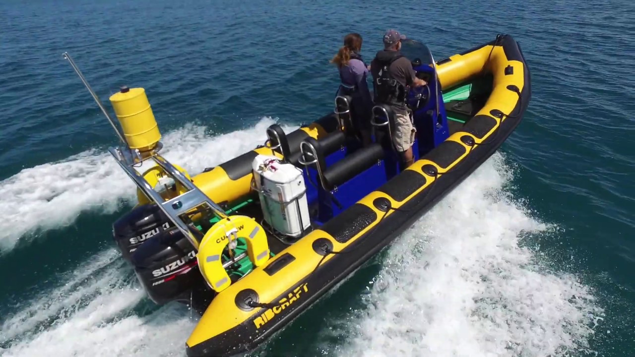 Ribcraft 6.40 Rigid Inflatable Boat with Twin Outboards - YouTube