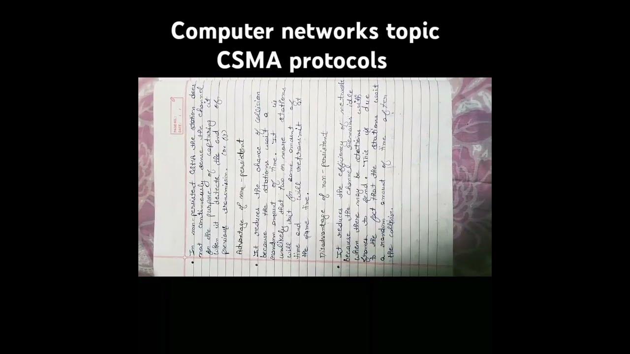 Important topic = computer networks topic CSMA protocols - YouTube