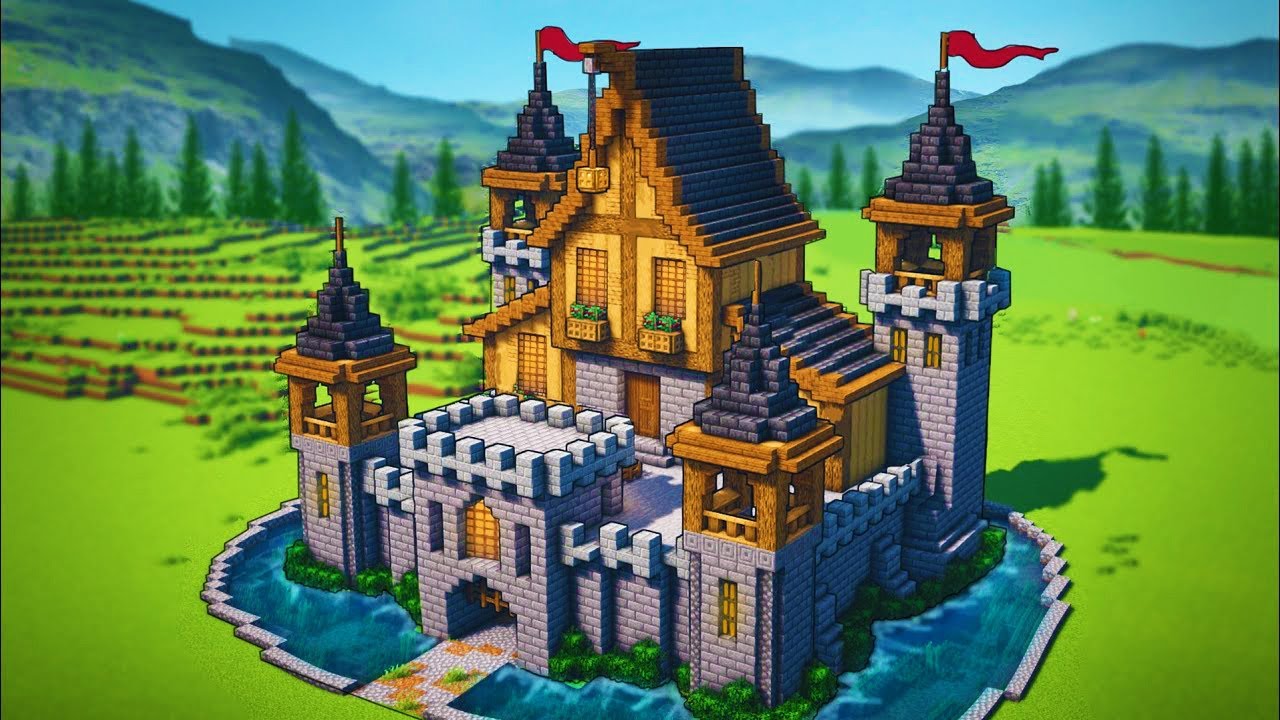 Minecraft Burg bauen Tutorial 1.21 - Große Burg bauen in Minecraft ...