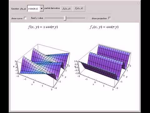 Partial Derivative Functions and Their Plots - YouTube