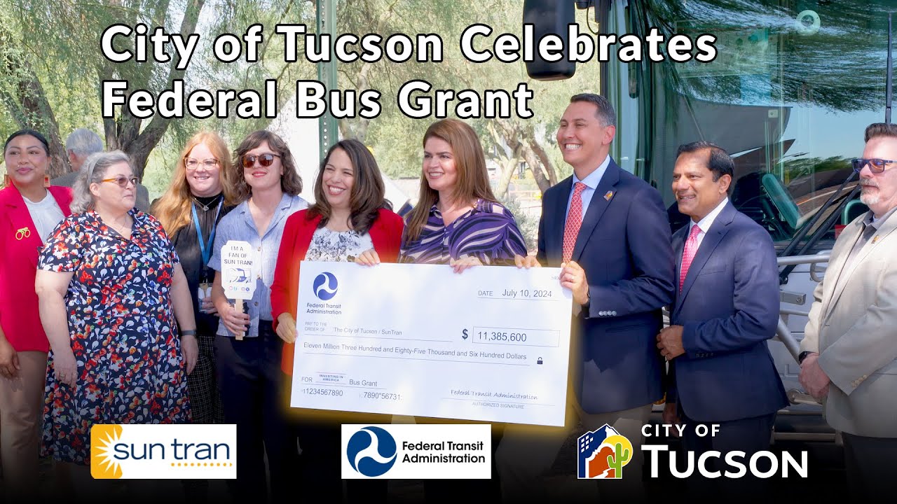 City of Tucson Celebrates Federal Bus Grant - YouTube