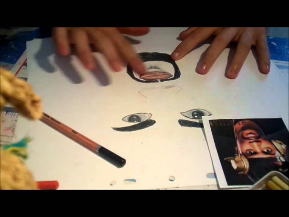 Speed drawing Black M - YouTube