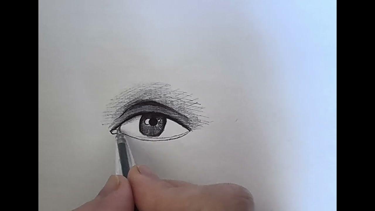 How to draw eye step by step|| Esay eye drawing pen work - YouTube
