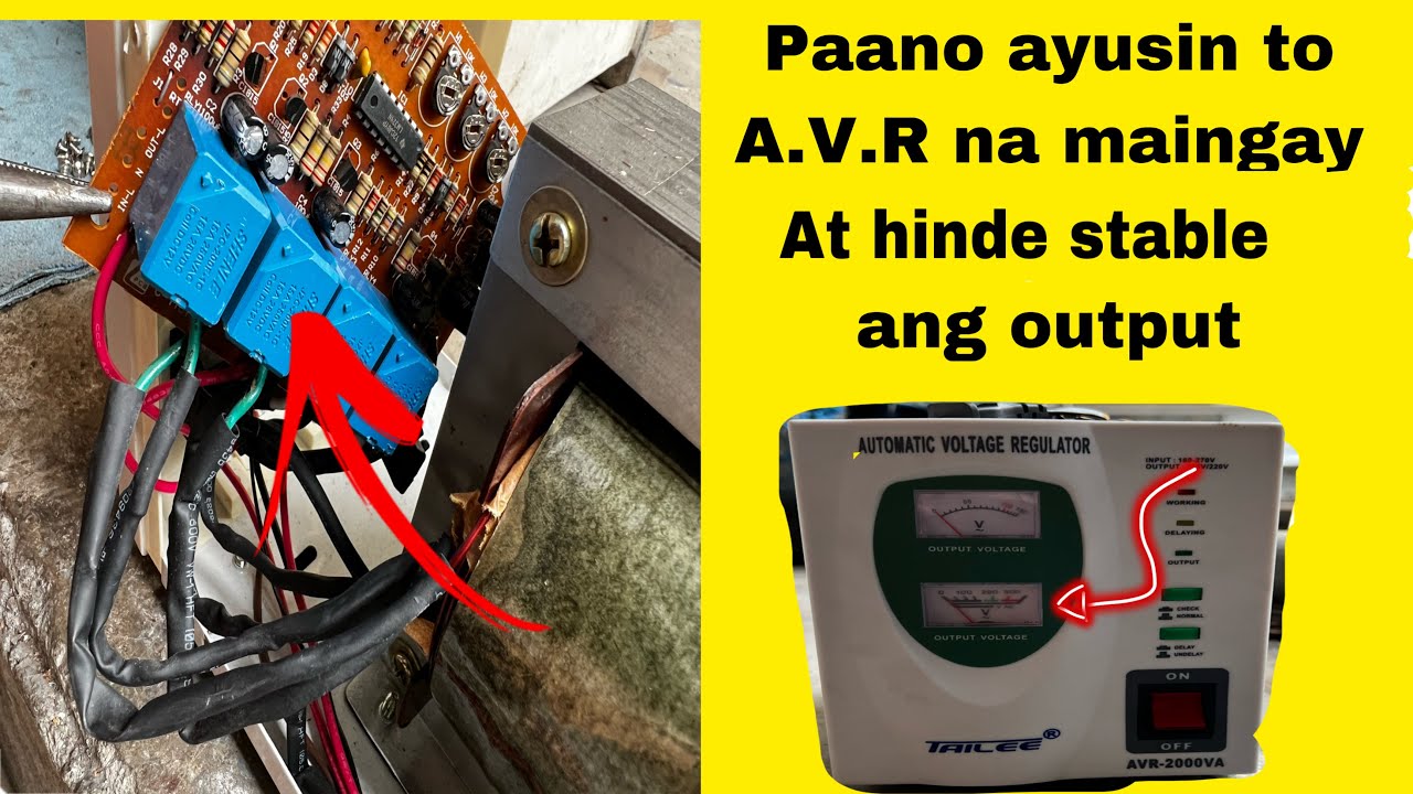 Paano ayusin to A.V.R na maingay at hinde stable ang output - YouTube