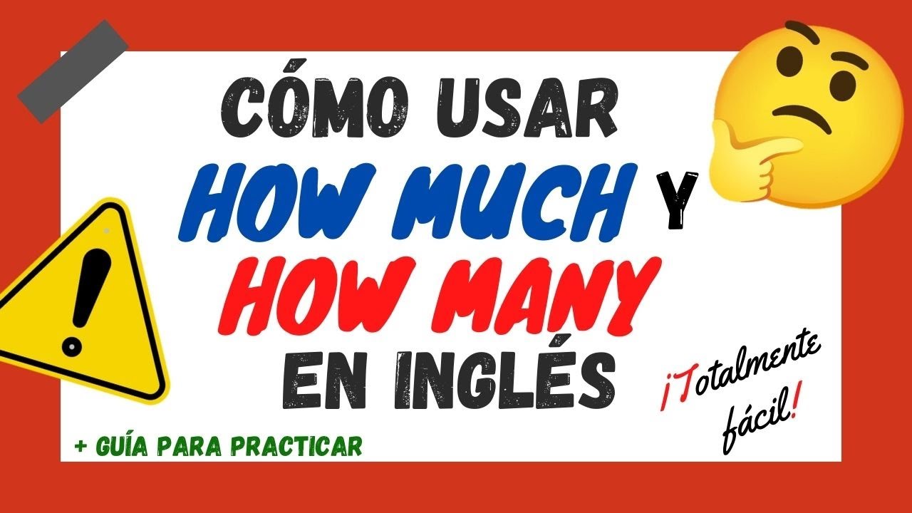 🔴 HOW MUCH y HOW MANY en INGLÉS - INGLÉS en 123 ️ - YouTube
