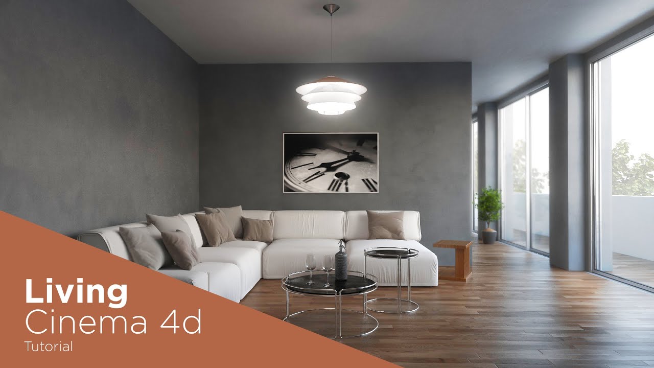 Interior Tutorial: Living room in Cinema4d & vray - YouTube