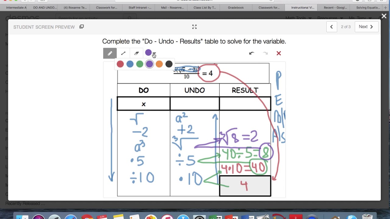 Solving using Do and Undo Method Instructional Video - YouTube