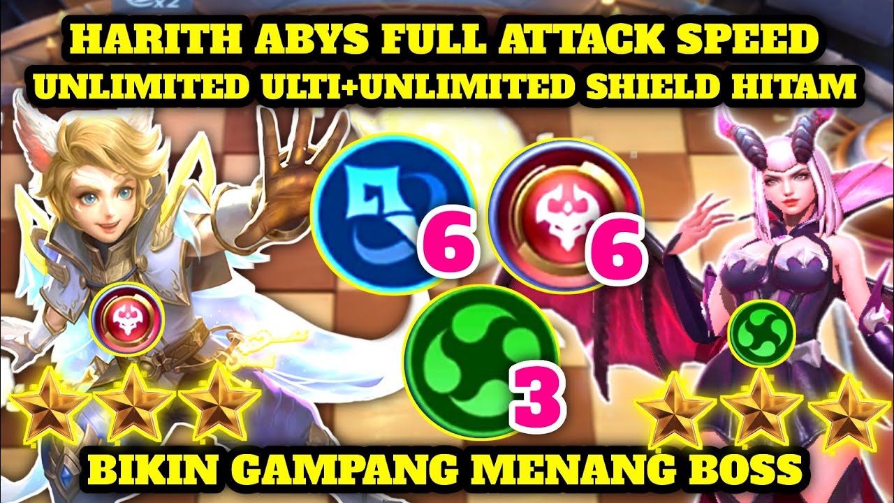 HARITH ABYS FULL ATTACK SPEED||UNLIMITED ULTI+UNLIMITED SHIELD HITAM ...