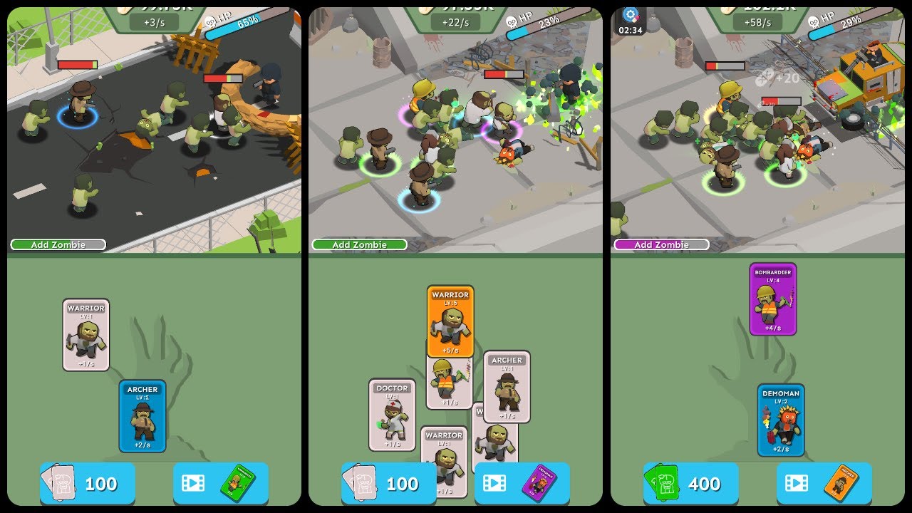 Merge Zombie Siege Game Android Gameplay - YouTube