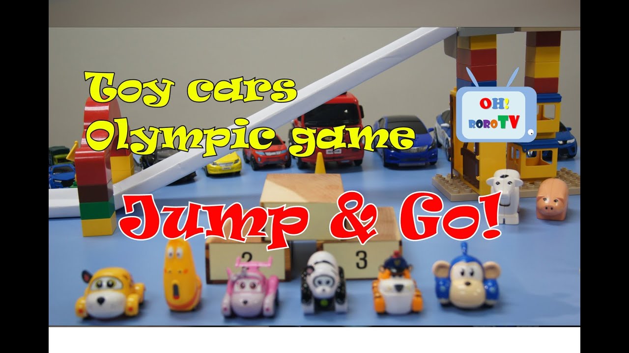 [play toy cars] Toy cars Olympic game 3 : Jump& Go - YouTube