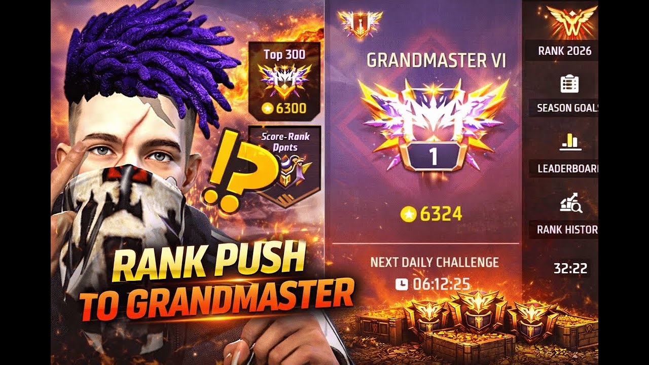Free Fire Ranked Gameplay 🔥 | Road to Grandmaster | No Voice | FF Rush ...