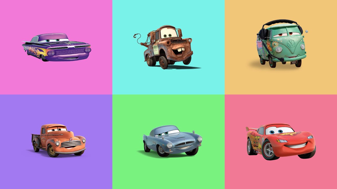 Let's Play With Lightning McQueen! Ramone, Tow Mater, Fillmore, Smokey ...