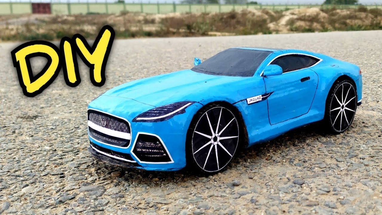 Diy Cardboard Rc Car | Jaguar F type | Diy Car model out of cardboard ...