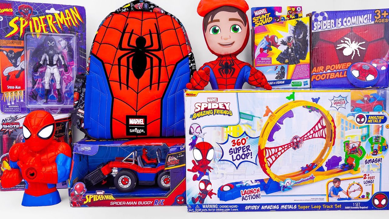 Marvel Spider Man Collection Unboxing Review | Metals Super Loop Track Set & Spider-man Rc Buggy ...