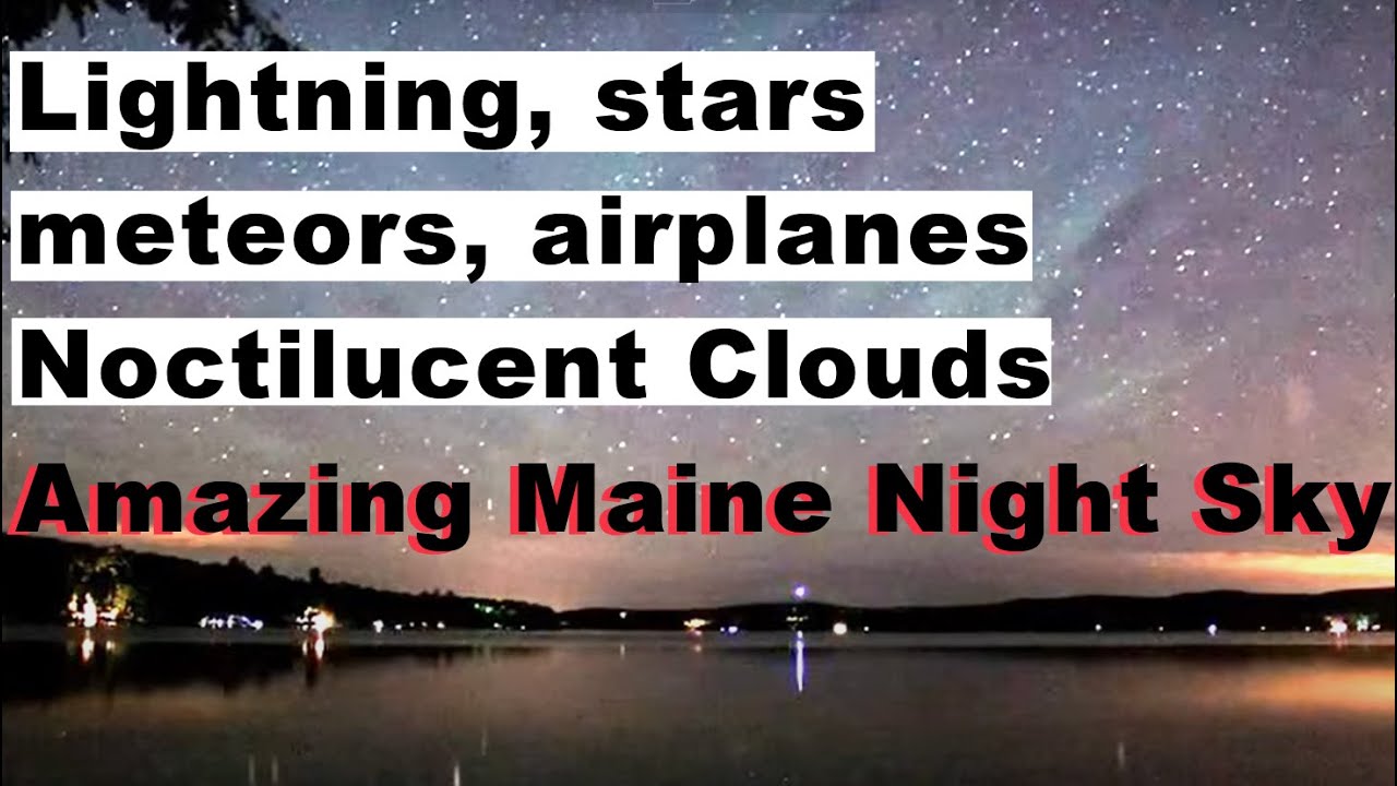 Perseid Meteors timelapse with Lightning - YouTube