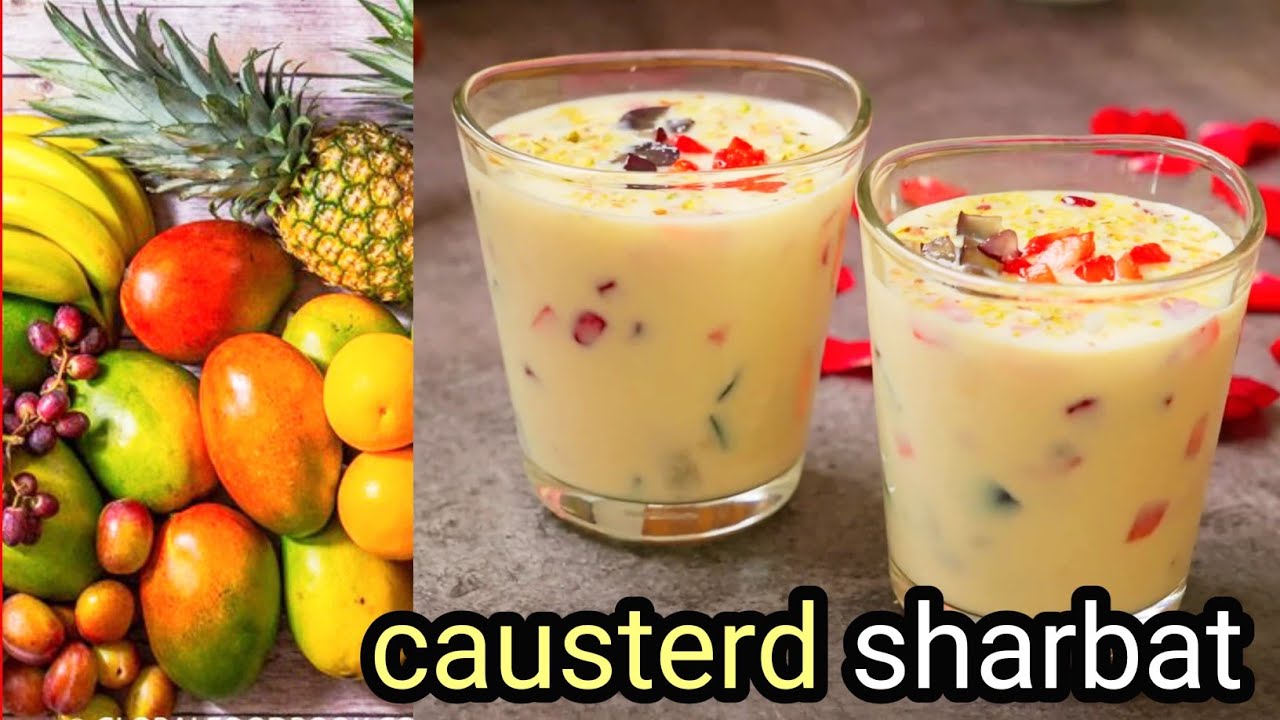 How to make cold custerd sherbat | refreshing summer drink | custerd ...