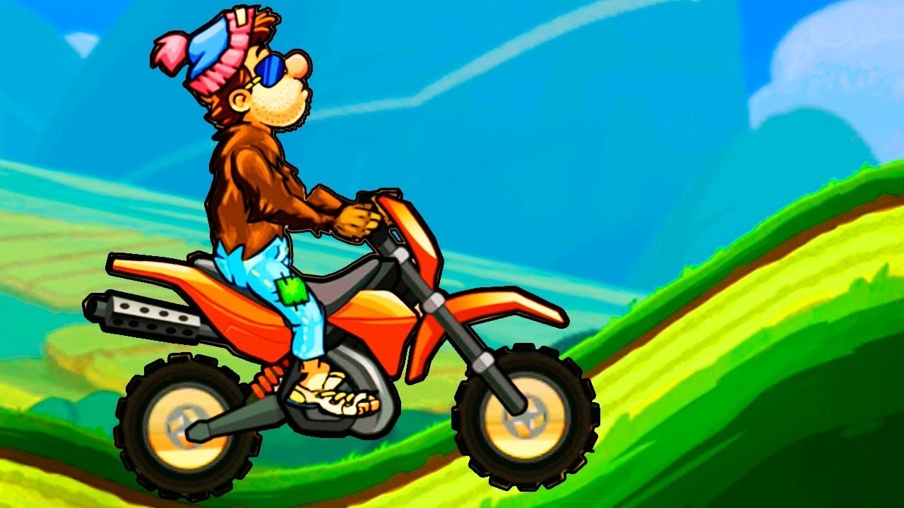 Try a new motorcycle on Hill climb racing - YouTube