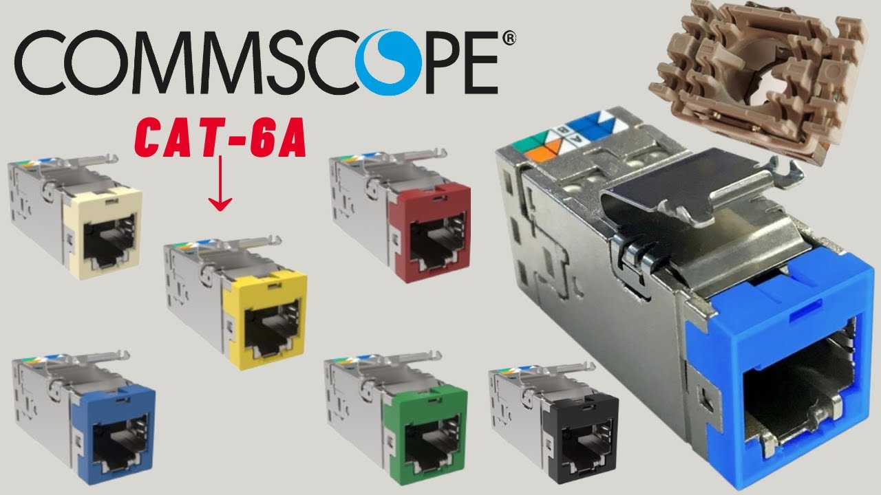 CommScope SLX-6AS-BL Jack modular Cat6A Blindado - YouTube