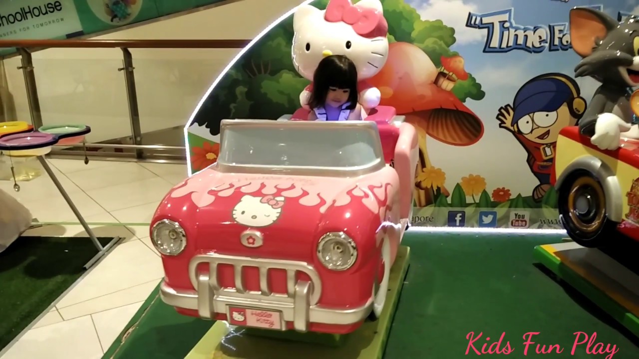Hello Kitty Kiddie Ride FUN in the Mall, Hello Kitty Car - YouTube