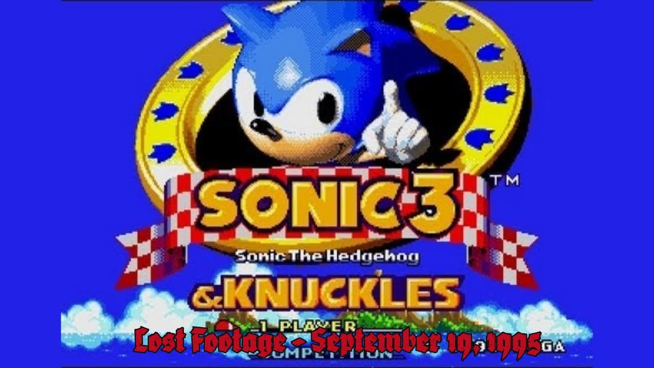 Sonic 3 & Knuckles Lost Footage (September 19, 1995) - YouTube