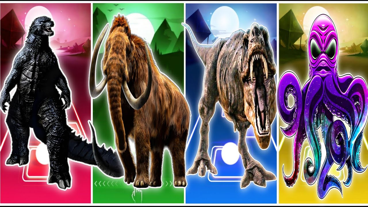 Jurassic World Godzilla 🆚 Mammoth Tyrannosaurus🆚 The-kraken // Coffin ...