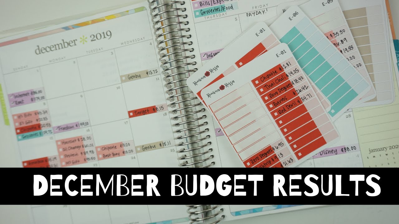 December Budget Results|budgetwithbran - YouTube