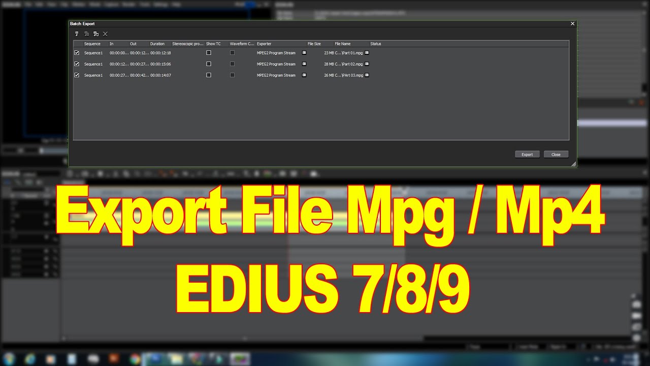 EDIUS में एडिट की हुई वीडियो को EXport कैसे करे ll EDIUS EXPORT FILE ...
