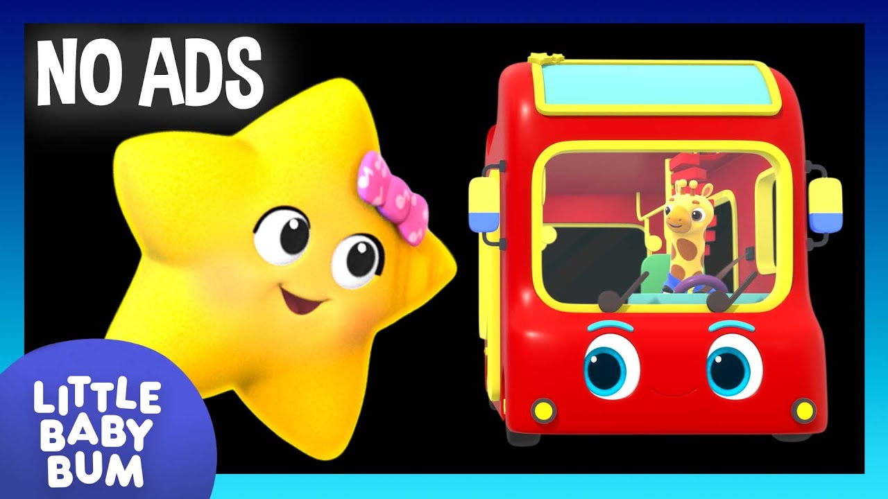 NO ADS | Wheels on the Bus Bedtime Lullaby | Calming Sensory Animation ...
