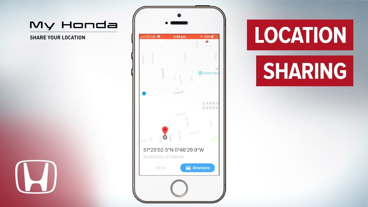 My Honda App - Share my location 2020 - YouTube