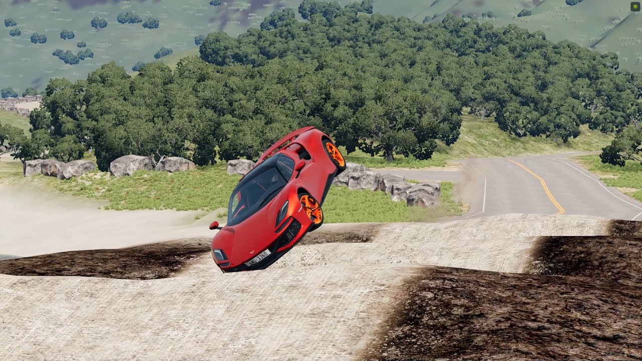 Cars vs bumpy road - beamng drive - YouTube