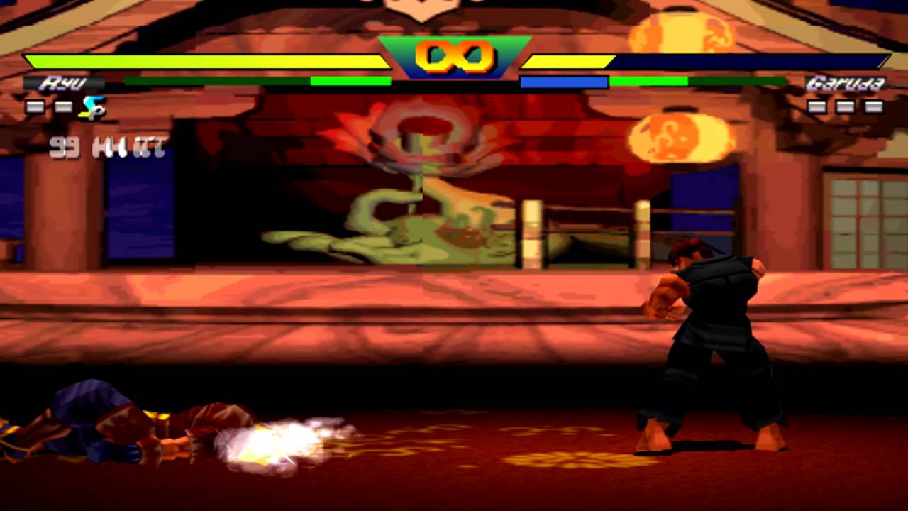 Street Fighter EX Plus Alpha Evil Ryu Vs Shin Garuda - YouTube