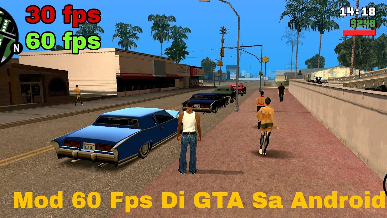 Mod 60 Fps Di Gta Sa Android Versi 1 08 2 00 2 10 Youtube