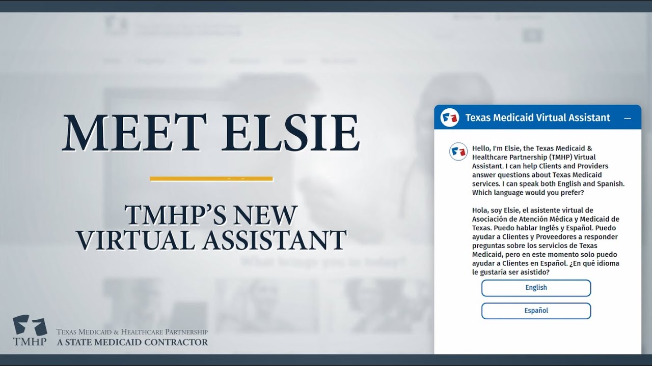 Meet Elsie: TMHP's Virtual Assistant - YouTube