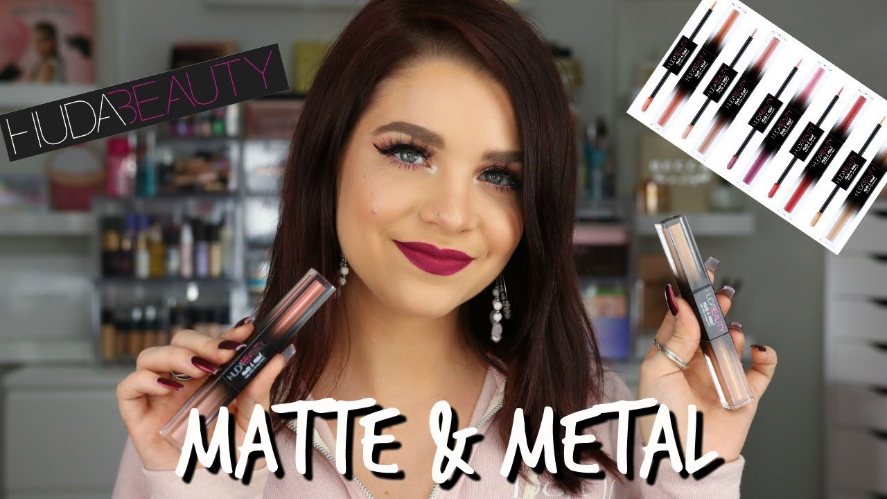 Huda Beauty Matte & Metal Melted Shadows Review+Tutorial - YouTube