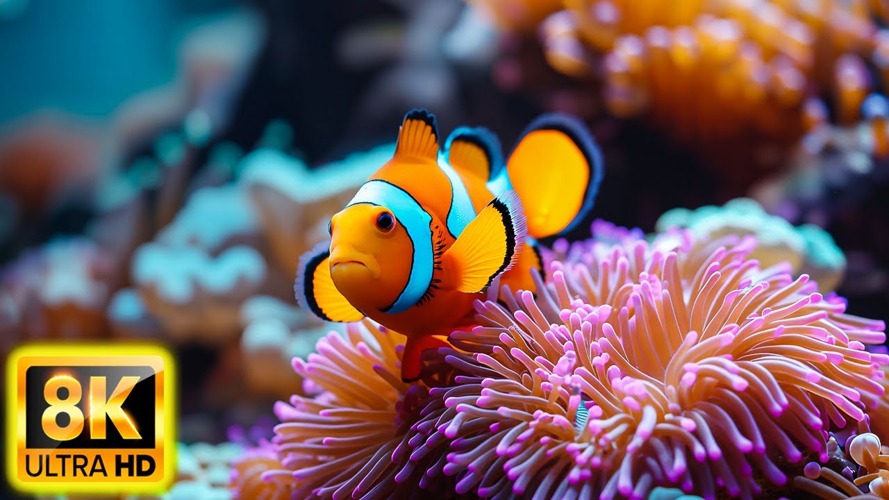 Aquarium 8K VIDEO ULTRA HD - Beautiful Relaxing Coral Reef Fish ...