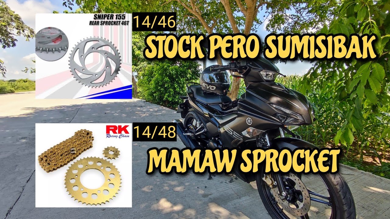 MAMAW SPROCKET SET PARA SA SNIPER 155 VVA | BEST SPROCKET SET COMBI ...